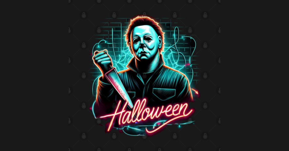 Glowing Menace: Michael Myers Neon Tee - Michael Myers - T-Shirt ...