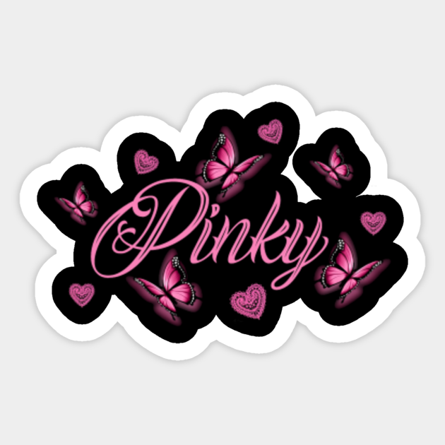 Pinky (on black) - Pinky - Sticker | TeePublic