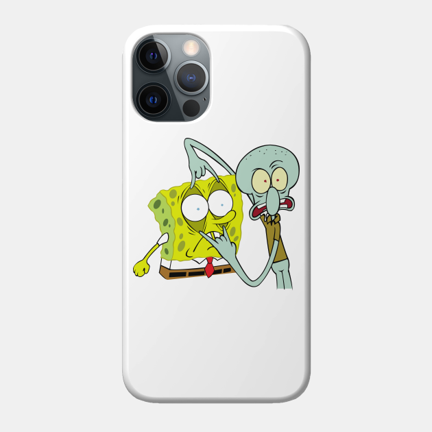 Squidward and Spongebob - Spongebob Squarepants - Phone Case | TeePublic