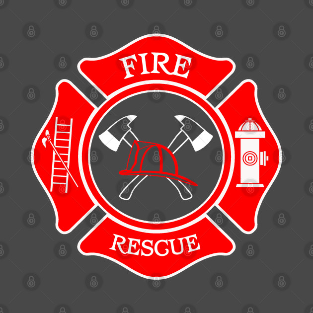 Fire Rescue maltese cross - Fire Rescue Maltese Cross - T-Shirt | TeePublic