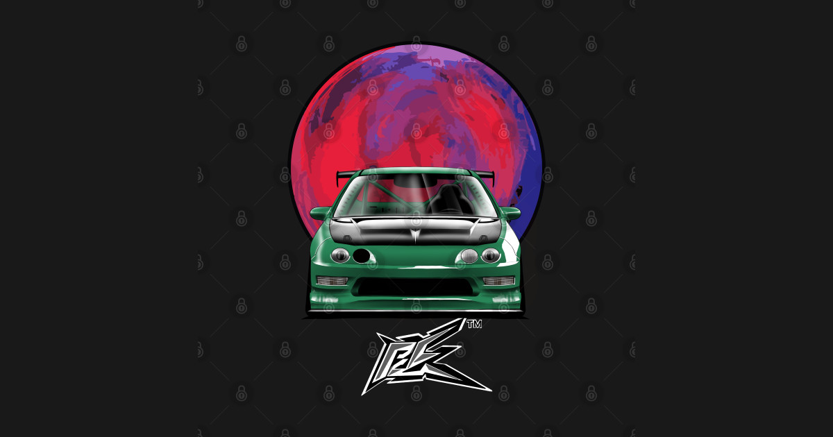 integra type r racecar lowered green - Acura Integra - Hoodie | TeePublic