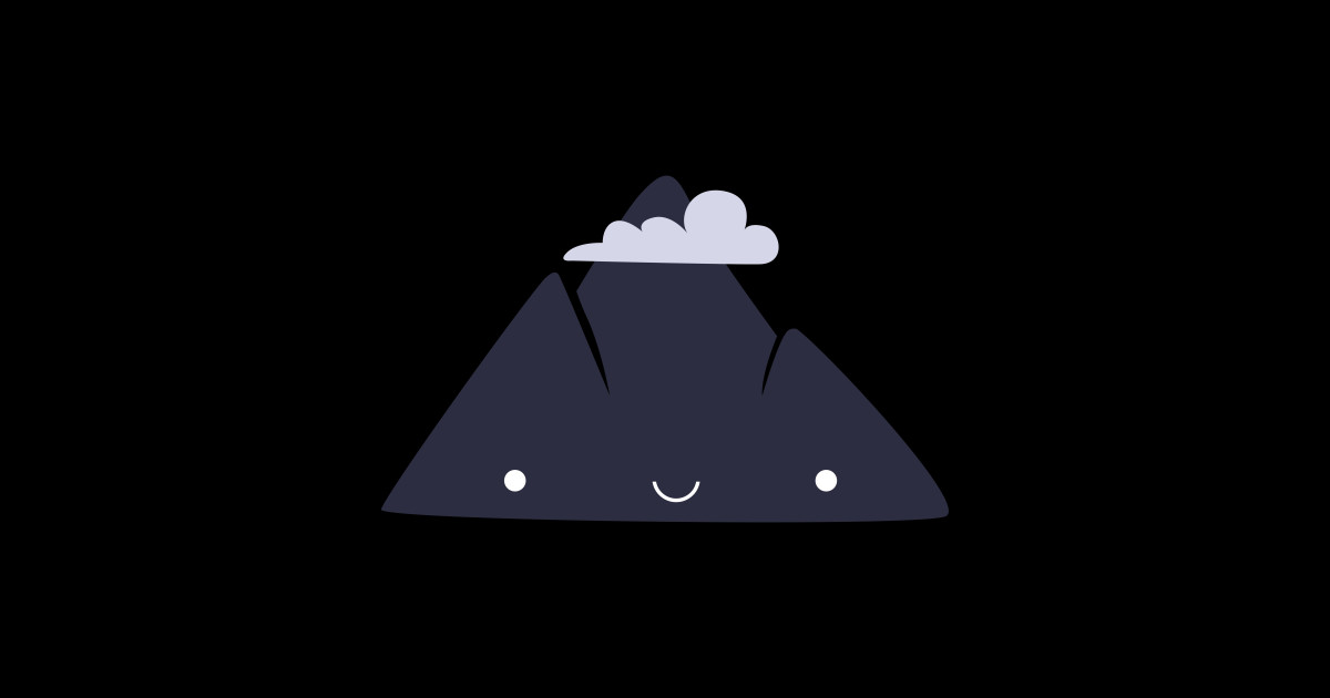 Smiling Mountain - Happy Mountains - Sticker | TeePublic
