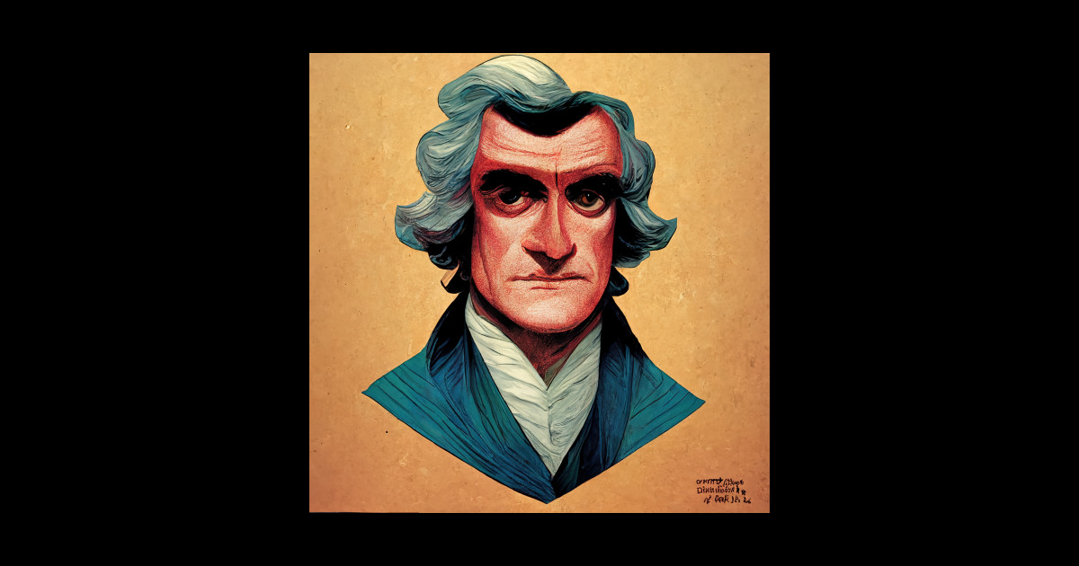 Thomas Jefferson | Comics Style - Comics - Sticker | TeePublic