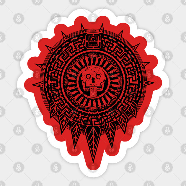 Aztec Death Stone - Aztec - Sticker | TeePublic