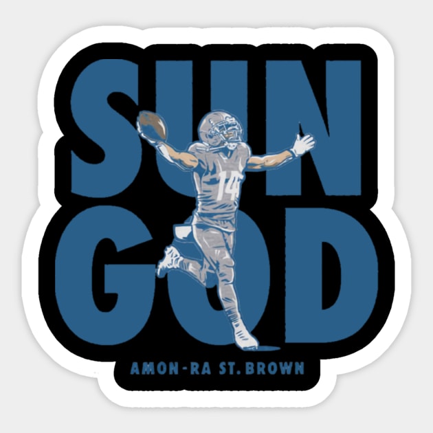 Amon-Ra St. Brown Sun God - Amon Ra St Brown - Sticker | TeePublic