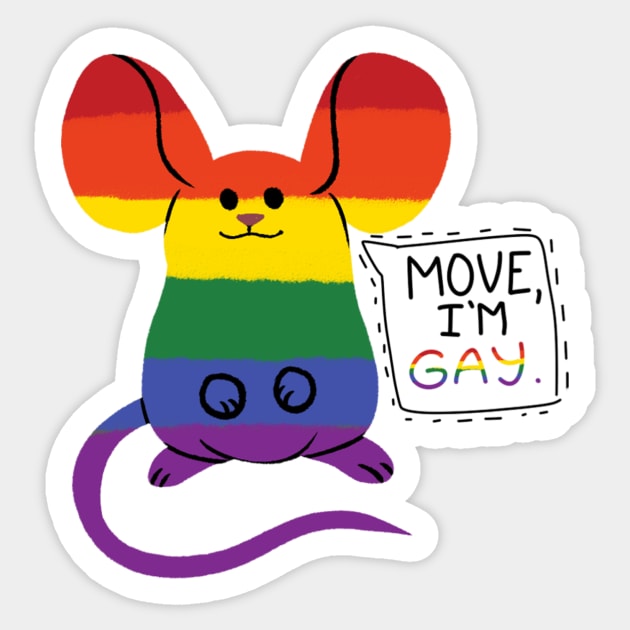 Gay Pride Mouse - Homosexuality - Sticker | TeePublic