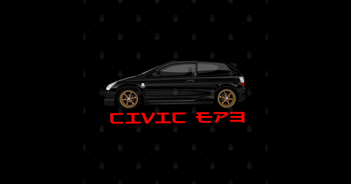 Honda Civic Ep3 Vector art - Car - Sticker | TeePublic