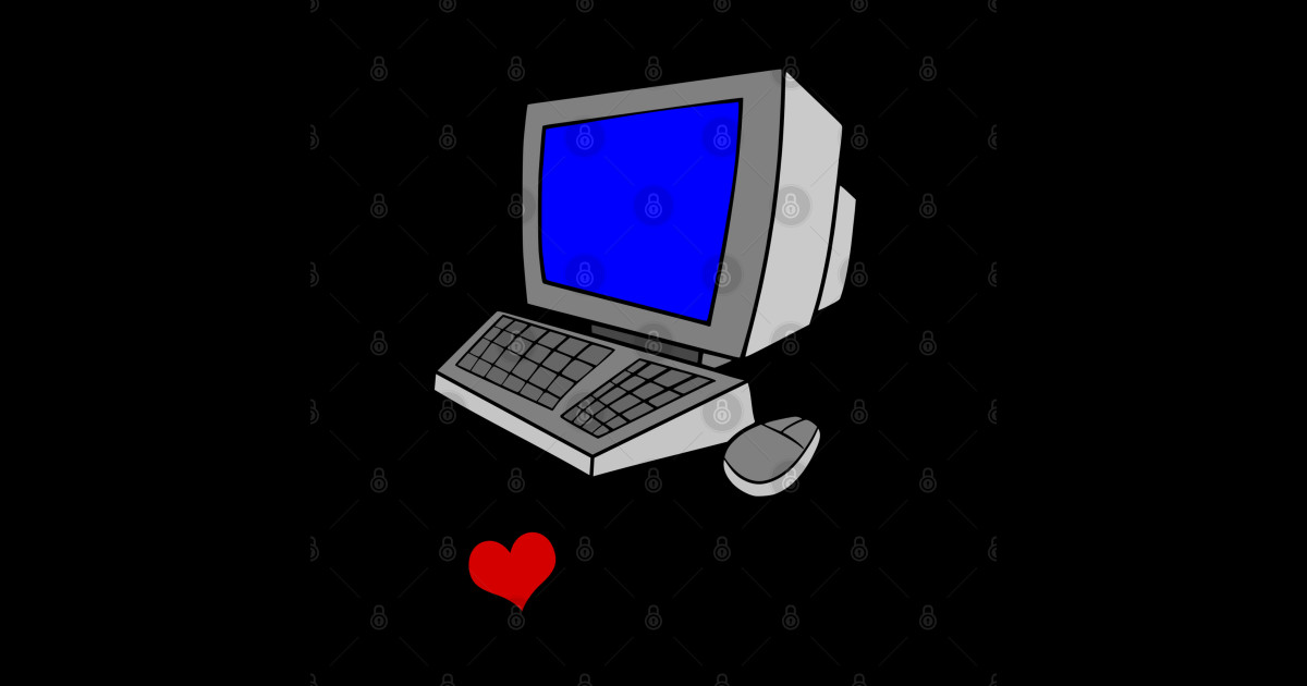 I love computers! - Retro - Sticker | TeePublic