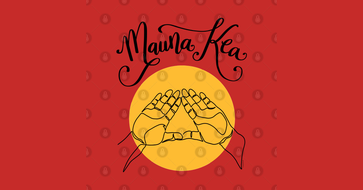 We Are Mauna Kea Hawaii Mountain Hand Sign Symbol - Mauna Kea - Pin ...