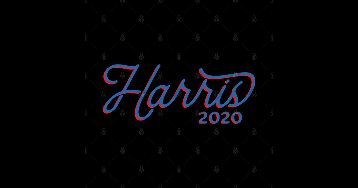 Kamala Harris 2020, monoline script text. Kamala For The People in this ...