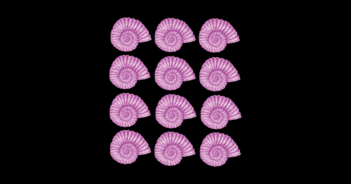 Pink Ammonites - Bold Repeated Decorative Pattern of Ancient Seashells ...