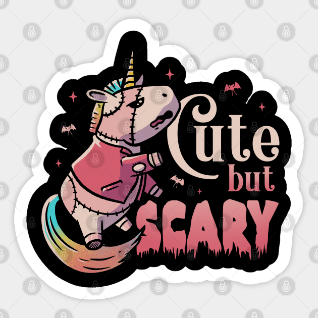 Cute But Scary Funny Cute Spooky - Scary - Sticker | TeePublic