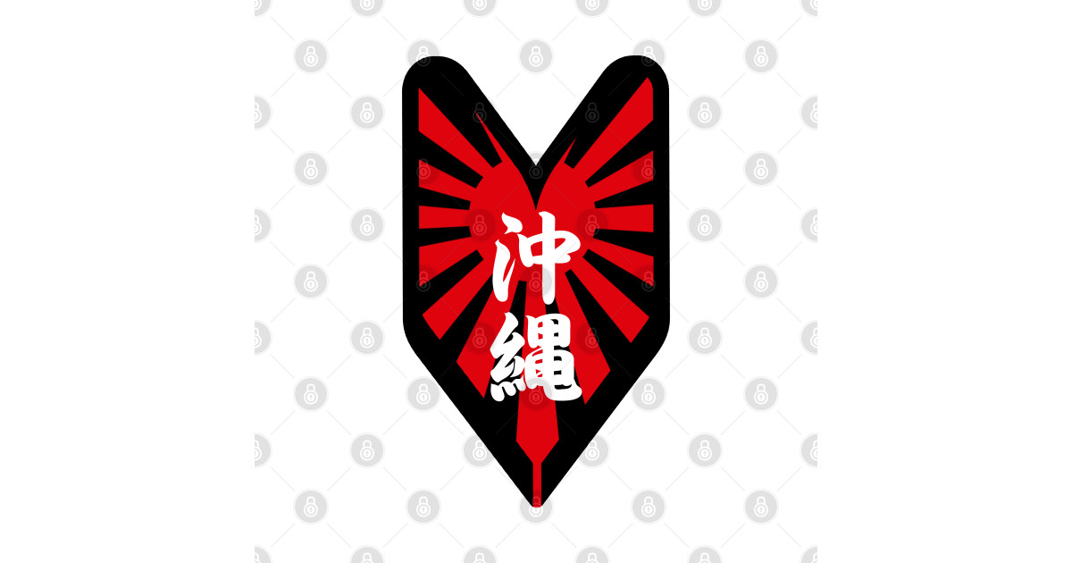 Okinawa Japan Kanji New Driver Sign Drifting JDM Rising Sun Flag Fast X ...