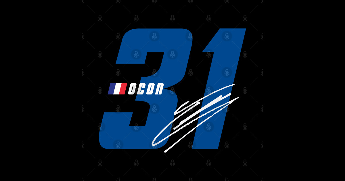 Esteban Ocon 31 Signature Number - Ocon - Sticker | TeePublic
