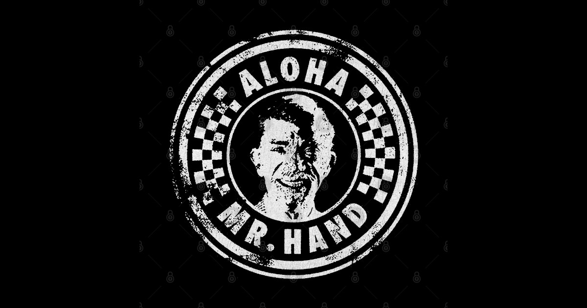 aloha mr hand fans art - Aloha - Sticker | TeePublic