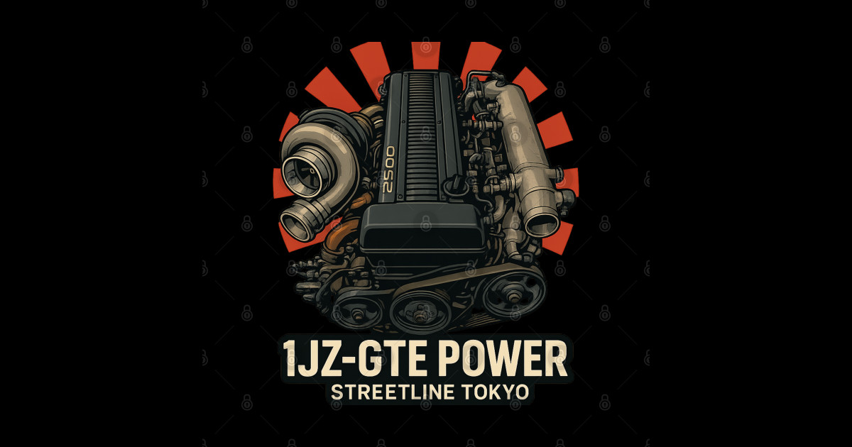 1JZ GTE Engine - Merchandise - Sticker | TeePublic