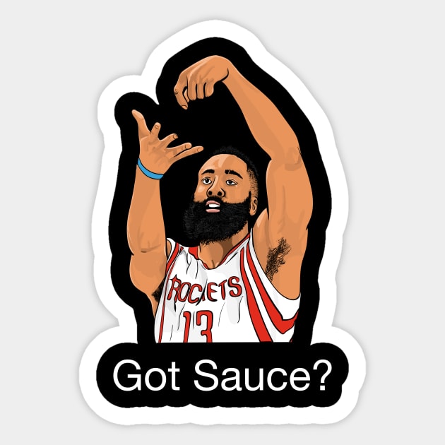 James Harden "Got Sauce" - James Harden - Sticker | TeePublic