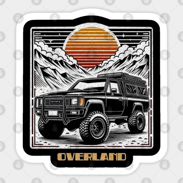Retro overland Toyota - Overlanding - Sticker | TeePublic