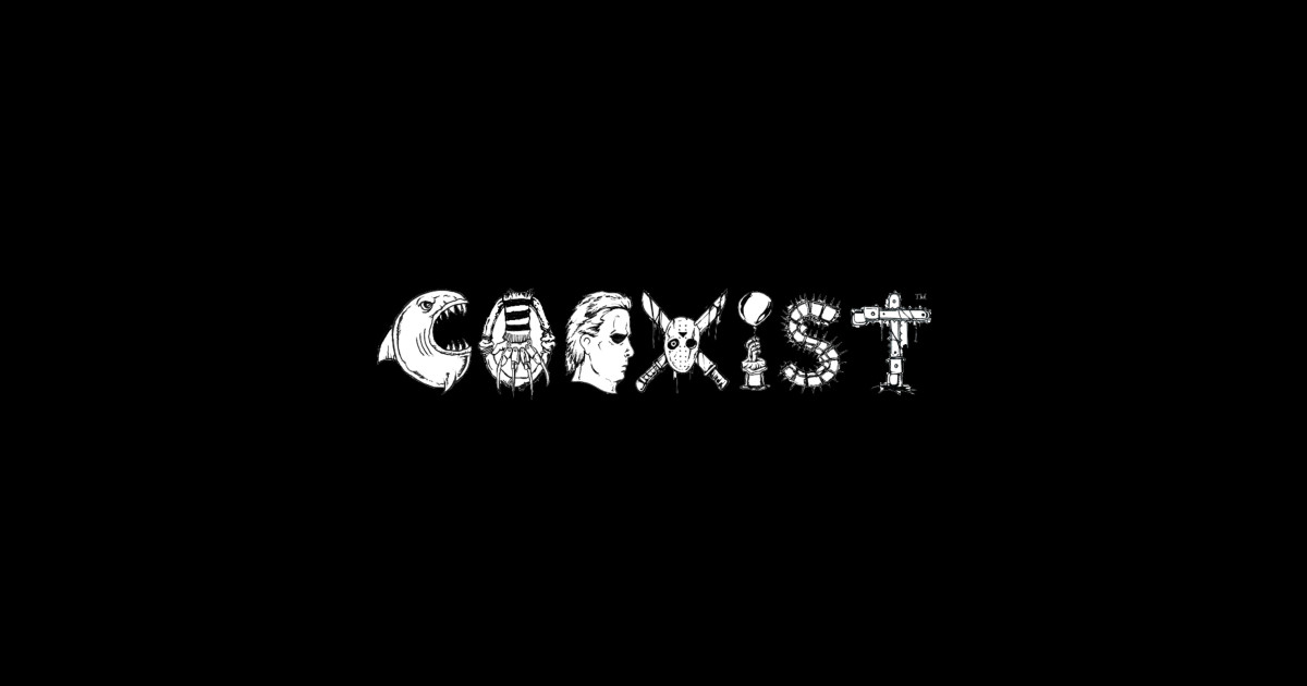 Coexist (Horror) - Horror Coexist - Sticker | TeePublic