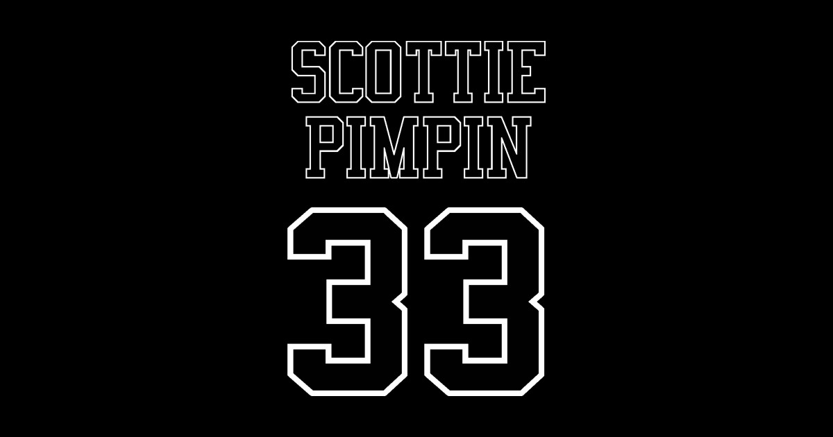 Scottie Pimpin 33 Jersey Shirsey (Black & White Lettering) - Chicago ...