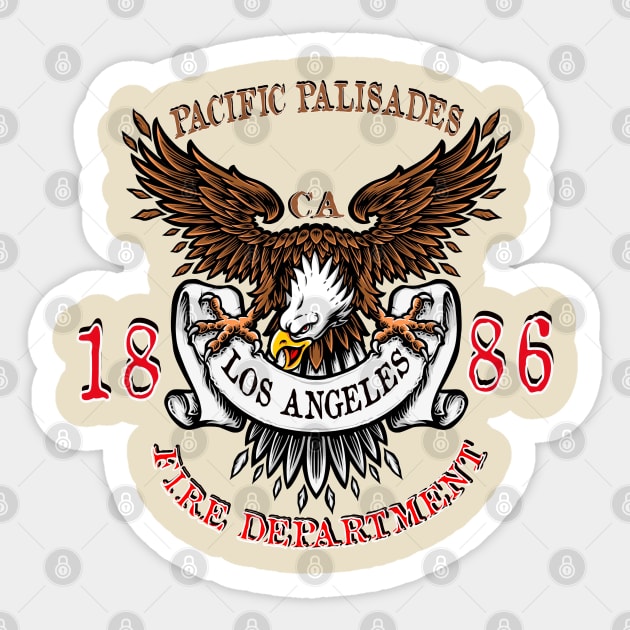 Los Angeles Fire Department - Pacific Palisades - Lafd - Sticker ...