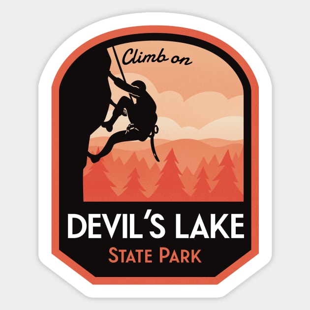 Devils Lake State Park Rock Climbing - Devils Lake State Park - Sticker ...