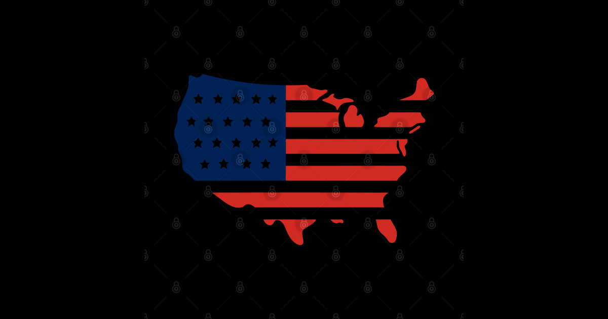 USA Map Flag - Usa Map - Sticker | TeePublic