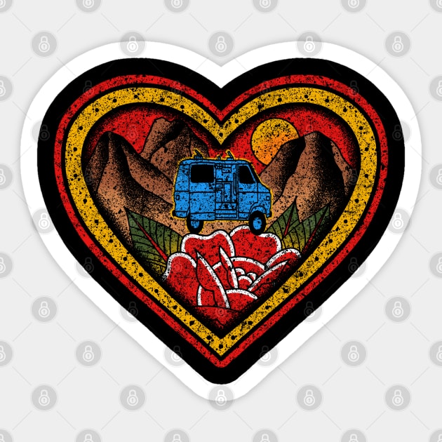 Traditional Heart Vanlife tattoo - Vanlife - Sticker | TeePublic