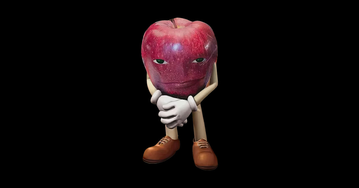 Me Asf Apple Funny Apple With Face Meme Wapple - Me Asf Apple Funny ...