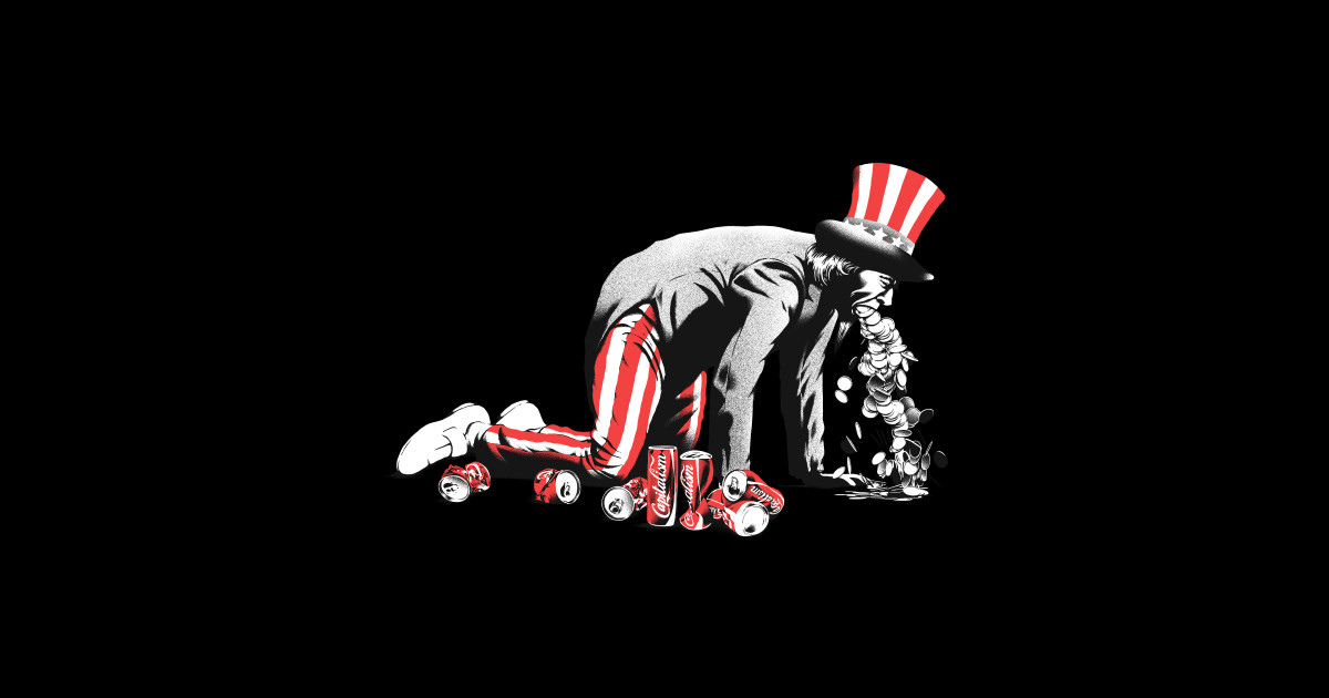 Uncle Sam Enjoy Capitalism - Capitalism - Sticker | TeePublic