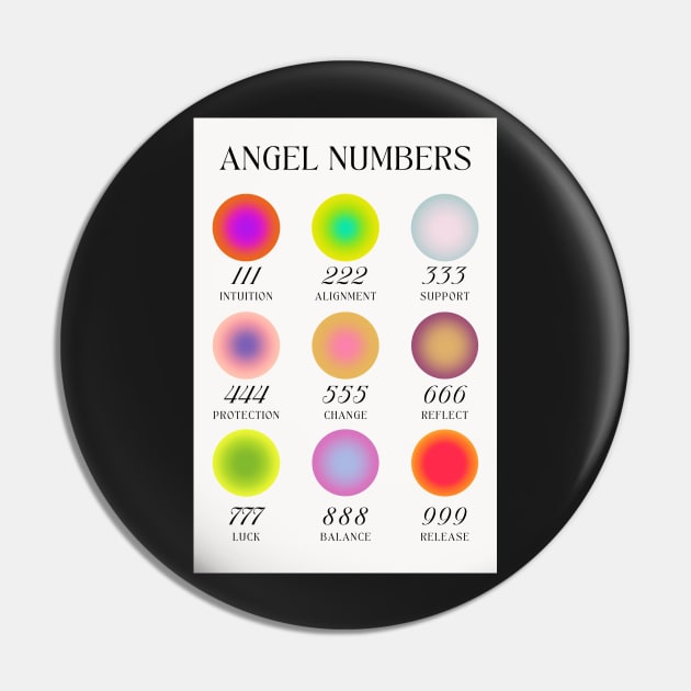 Angel Numbers Chart Colorful Aura Gradients - Angel Numbers - Pin ...