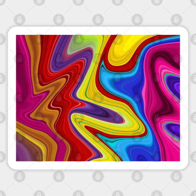 Colorful abstract art - Abstract Designs - Sticker | TeePublic