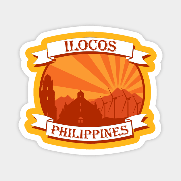 Ilocos, Philippines Landmarks Silhouette - Windmills and Heritage ...