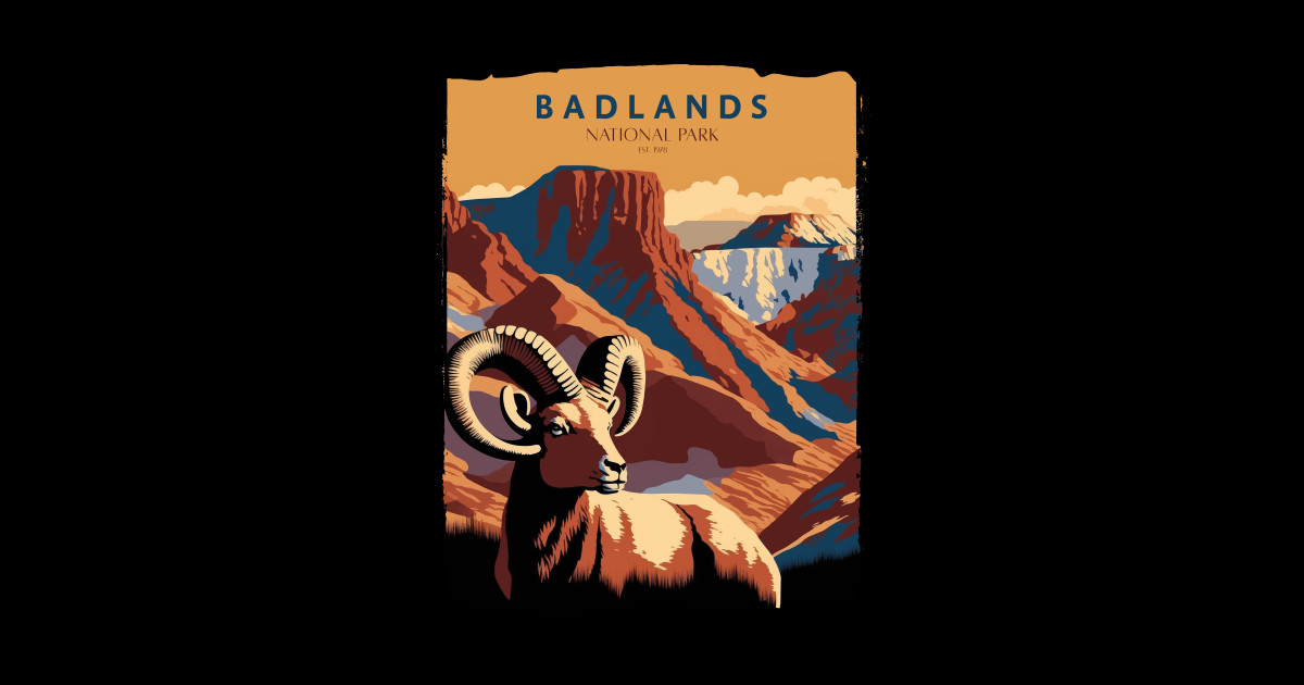 Badlands National Park - Badlands National Park - Sticker | TeePublic