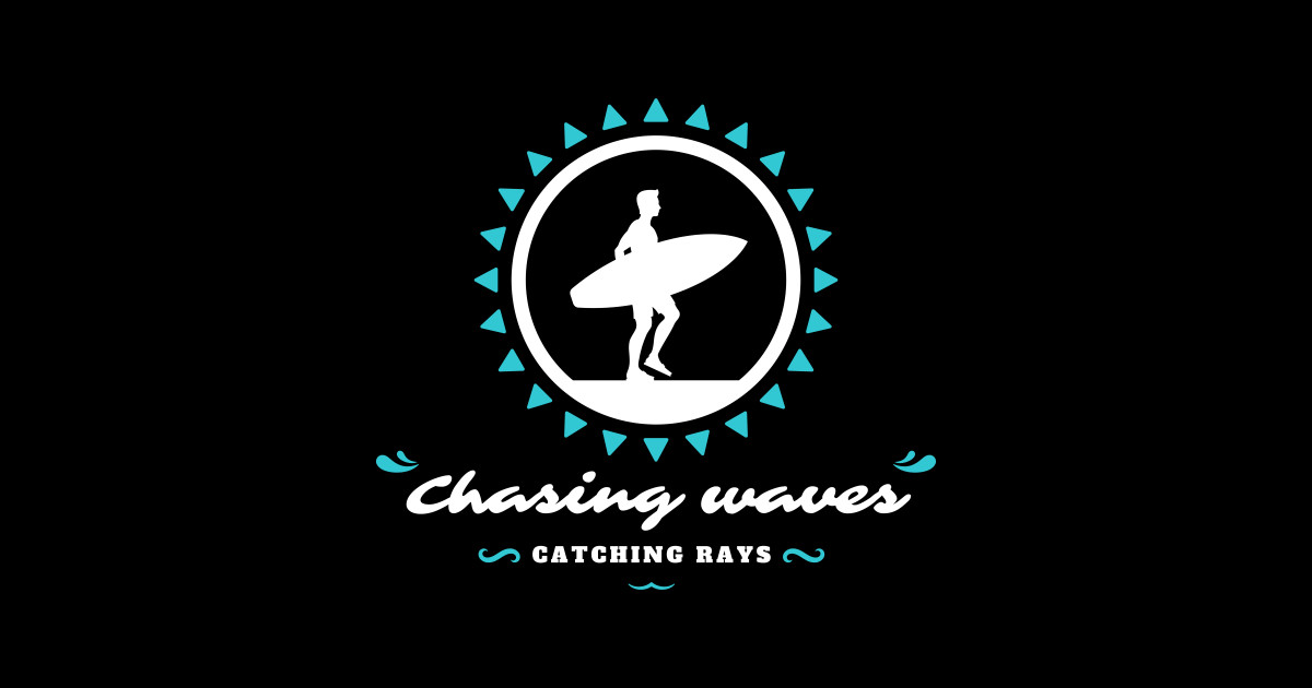 Chasing Waves Surfing Summer Design - Surfing - Sticker | TeePublic