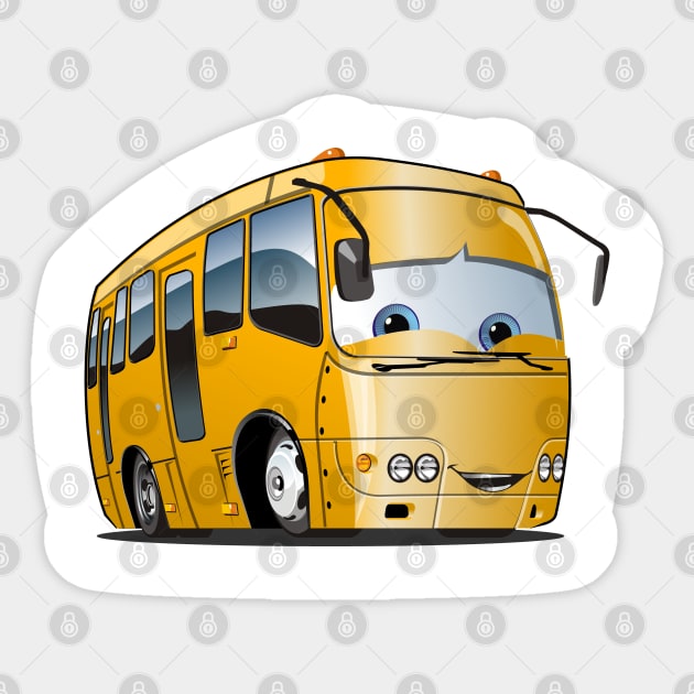Cartoon bus - Cartoon Bus - Sticker | TeePublic