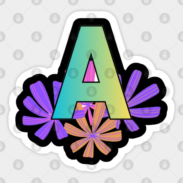 A is alphabet - Alphabet Letters - Sticker | TeePublic