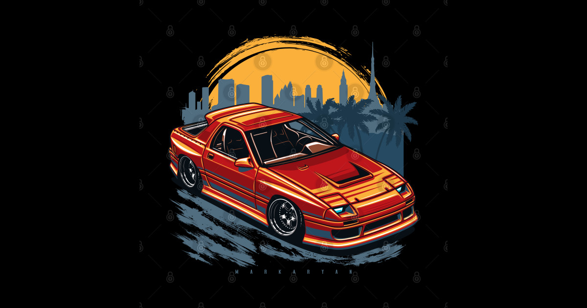 FC RX7 widebody - Mazda - Posters and Art Prints | TeePublic