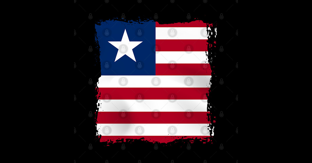 Liberian Artwork - Liberian Flag - Sticker | TeePublic