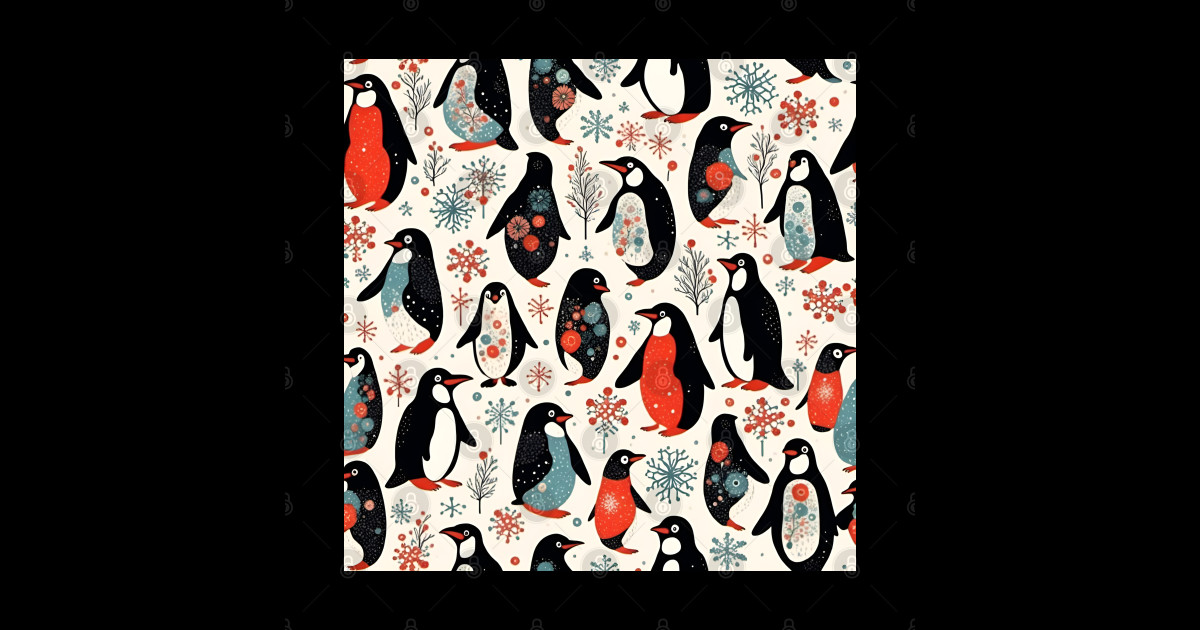 Retro Penguins - Cute Penguins - Sticker | TeePublic