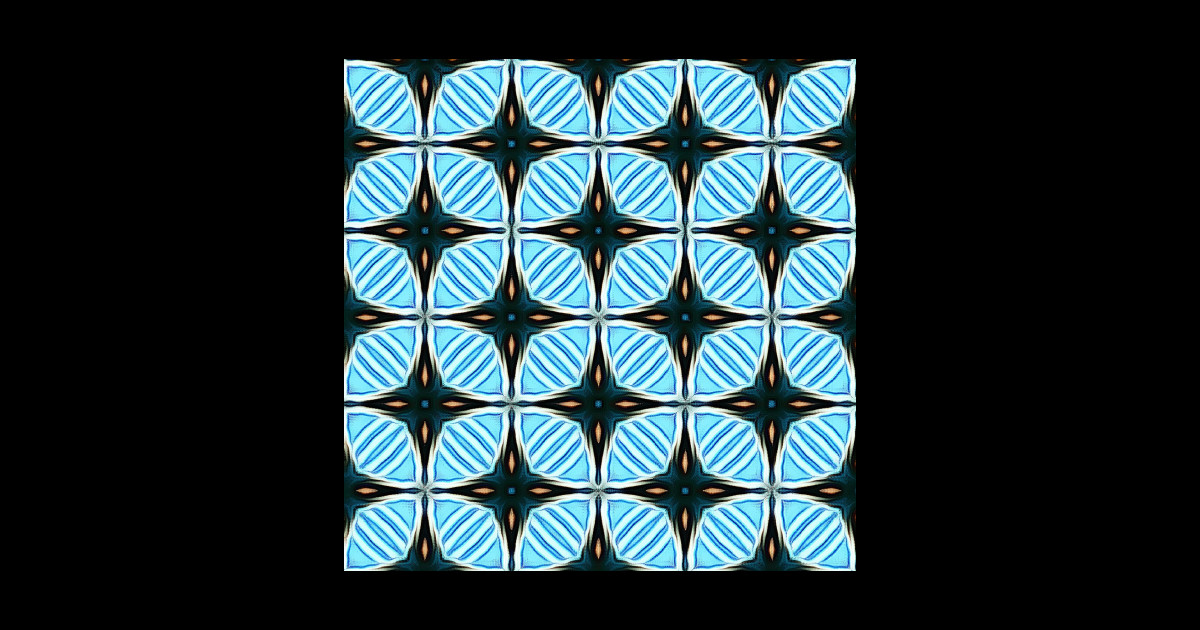Beautiful blue pattern - Pattern - Sticker | TeePublic