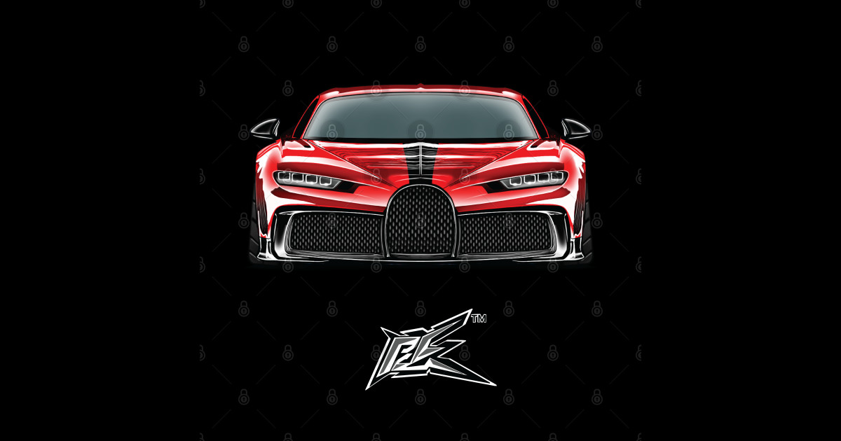 bugatti chiron ss red - Bugatti Chiron - Sticker | TeePublic