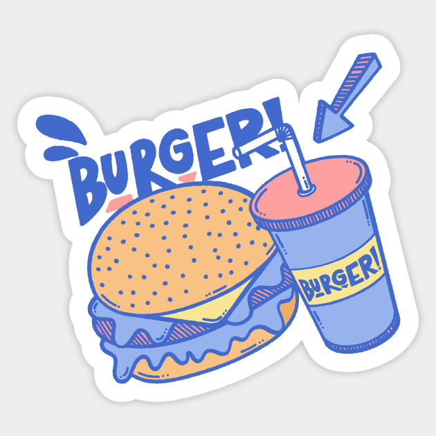 Burger - Burger Lover - Sticker | TeePublic