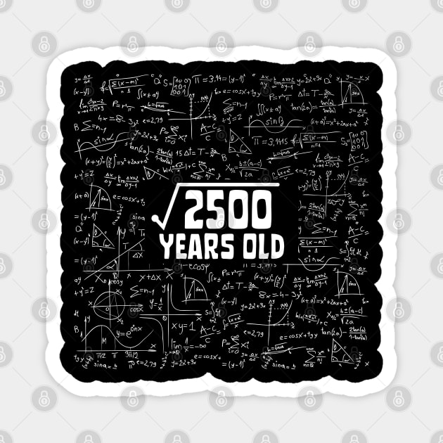 Square Root Of 2500 50th Birthday, 50 Year Old Math Lover Gift - Square ...