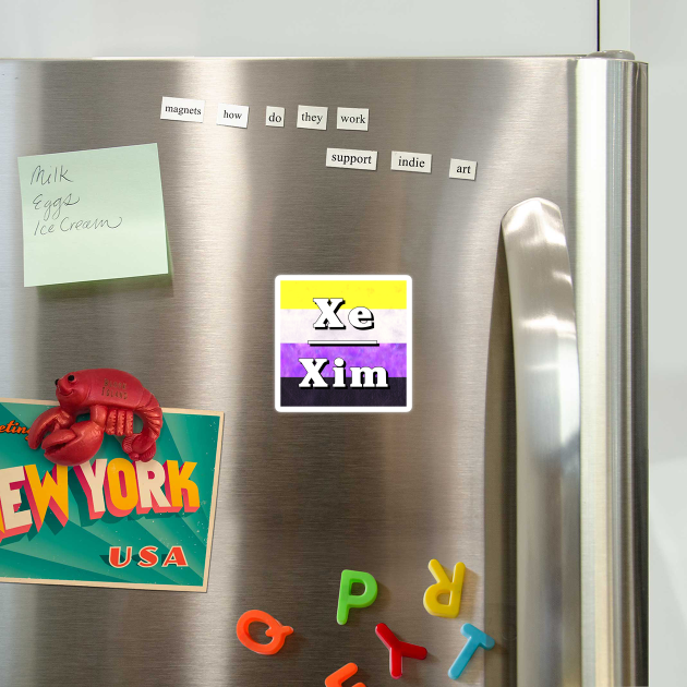 Xe-Xim Pronouns: Non-Binary - Non Binary Pride - Magnet | TeePublic