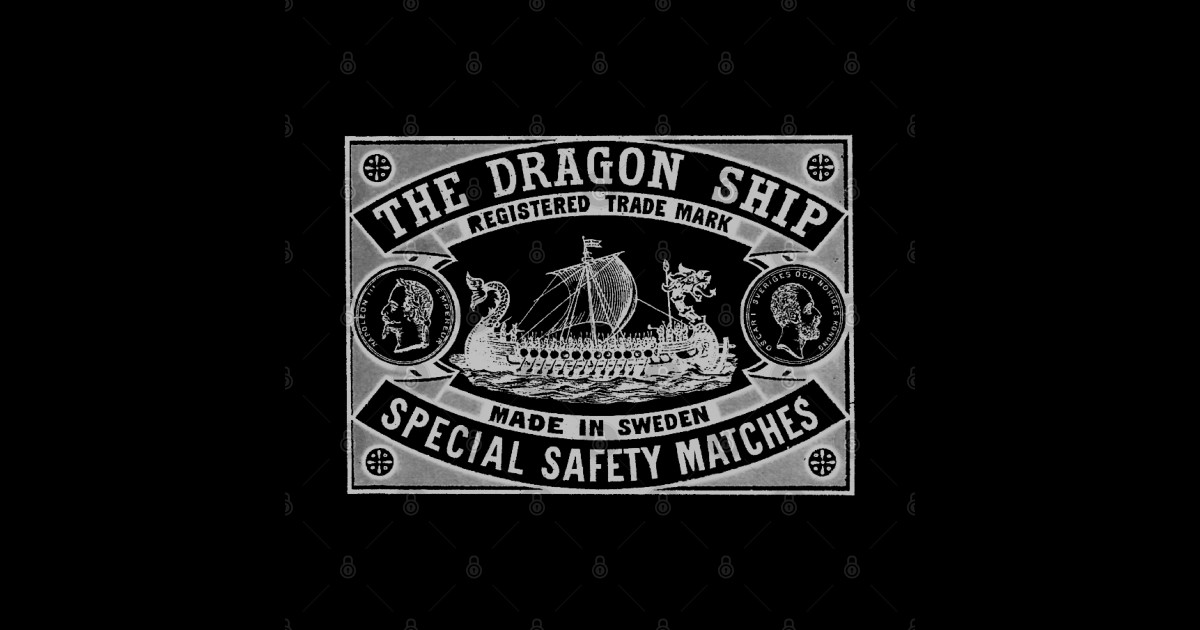 The Dragon Ship - Safety Matches - Sticker | TeePublic