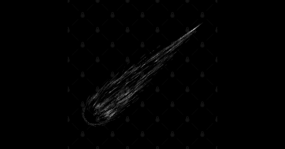 Falling Star – Minimalist Meteor Brushstroke Art - Falling Star ...