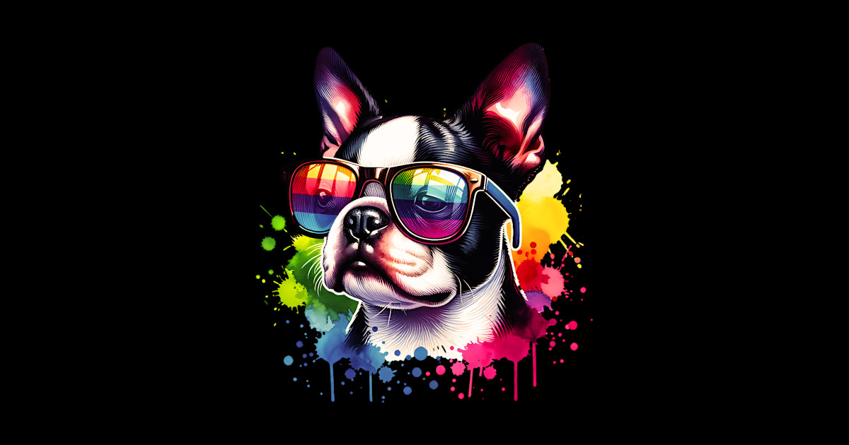 Cool Boston Terrier - Boston Terrier - Posters and Art Prints | TeePublic