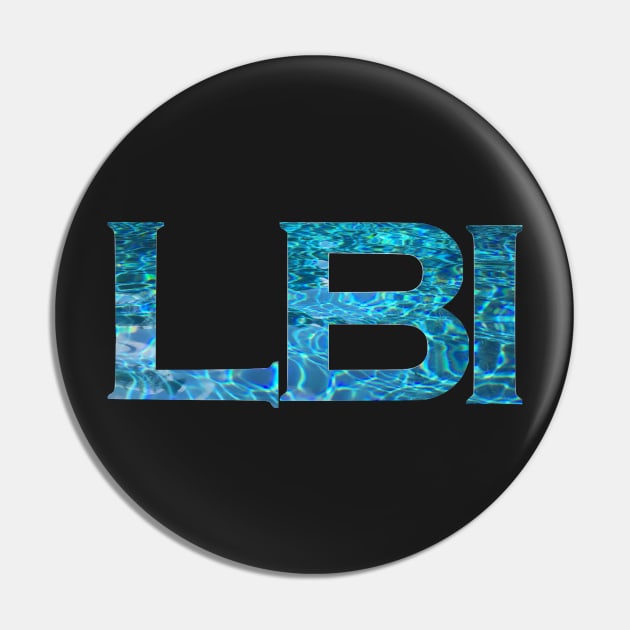 Long Beach Island LBI Water Letters - Destinations - Pin | TeePublic