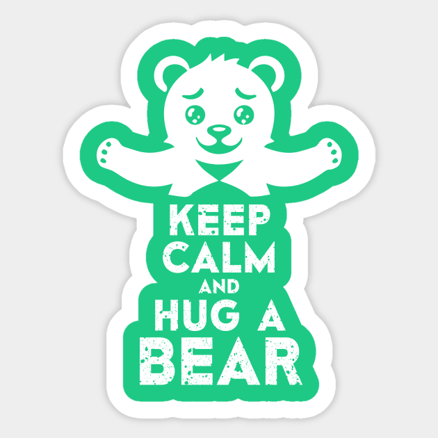 Cute Bear Hug Design - Keep Calm - Sticker | TeePublic